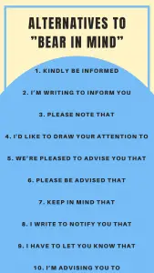 Bear In Mind - Meaning, Alternatives & Examples | copy-paste-emails.com