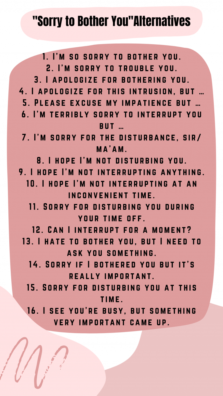 Sorry to Bother You - Meaning & 16 Alternatives | Business English