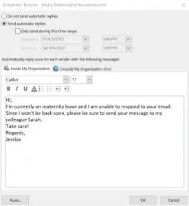 Maternity Leave Automatic Reply | 10 Best Examples | Business English