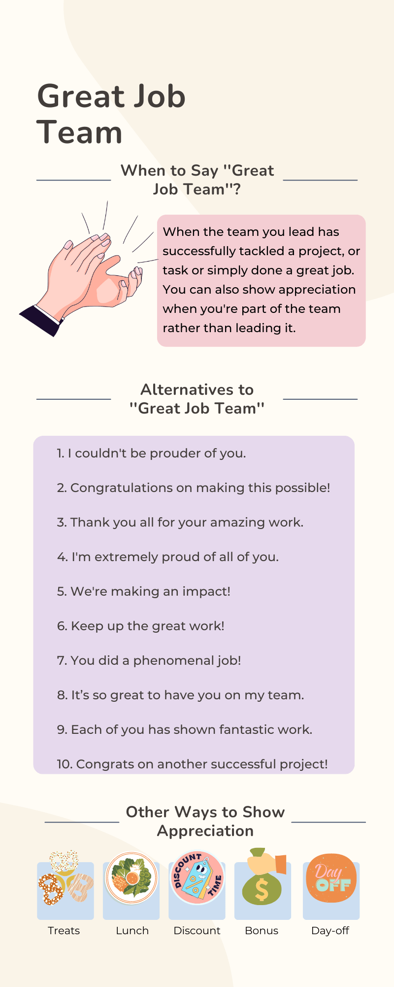 “Great Job Team” and 20 Other Ways to Show Appreciation to Your Team