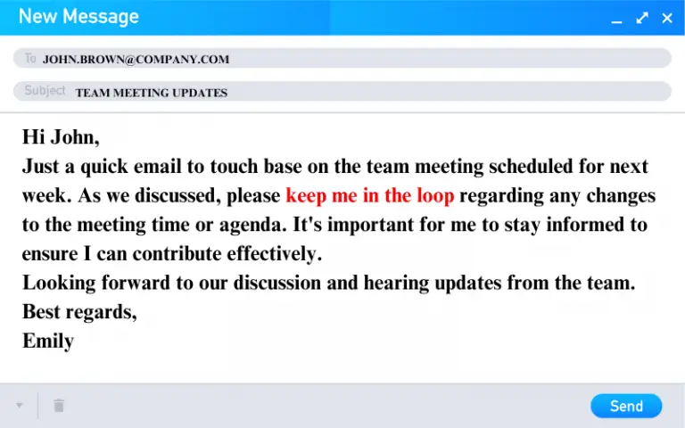 What is the Meaning of "Keep Me in the Loop"? | Business English