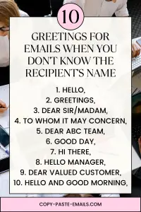 10 Greetings in Email Without Name | Business English