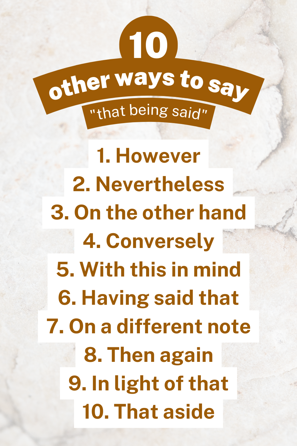 10 Other Ways to Say "That Being Said" (+Examples) | Business English