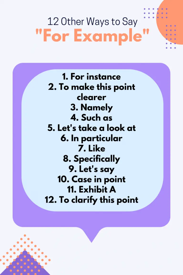 12 Other Ways to Say "For Example" (+EXAMPLES) | Business English